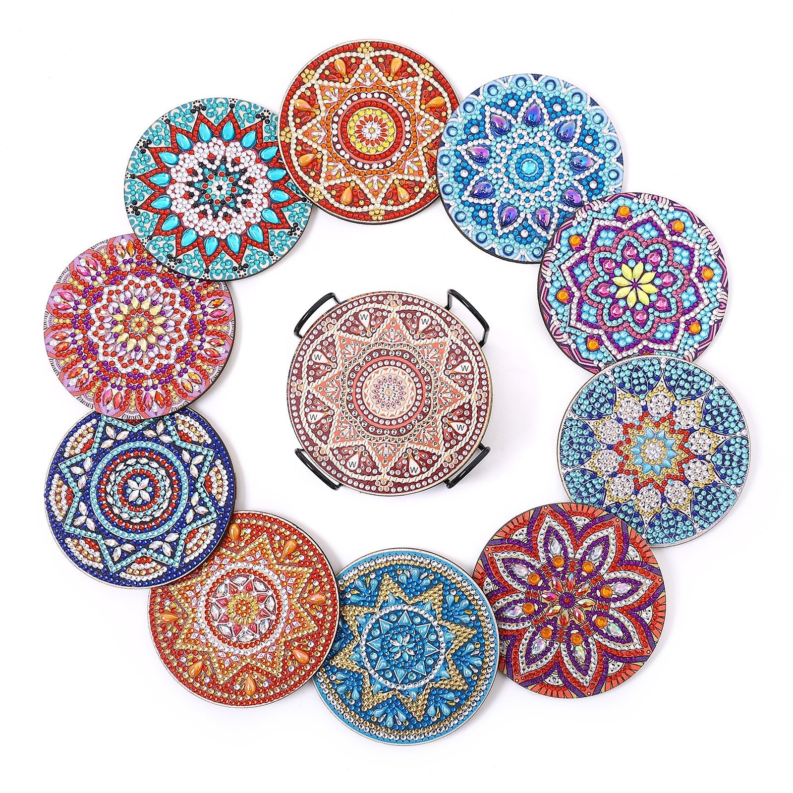DIY Mandala J - Diamond Coasters