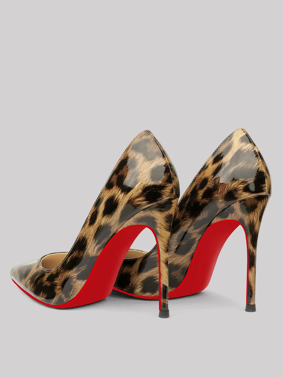 100mm Women's Classic Stiletto High Heels Pointed Toe Red Bottoms Shoes ...