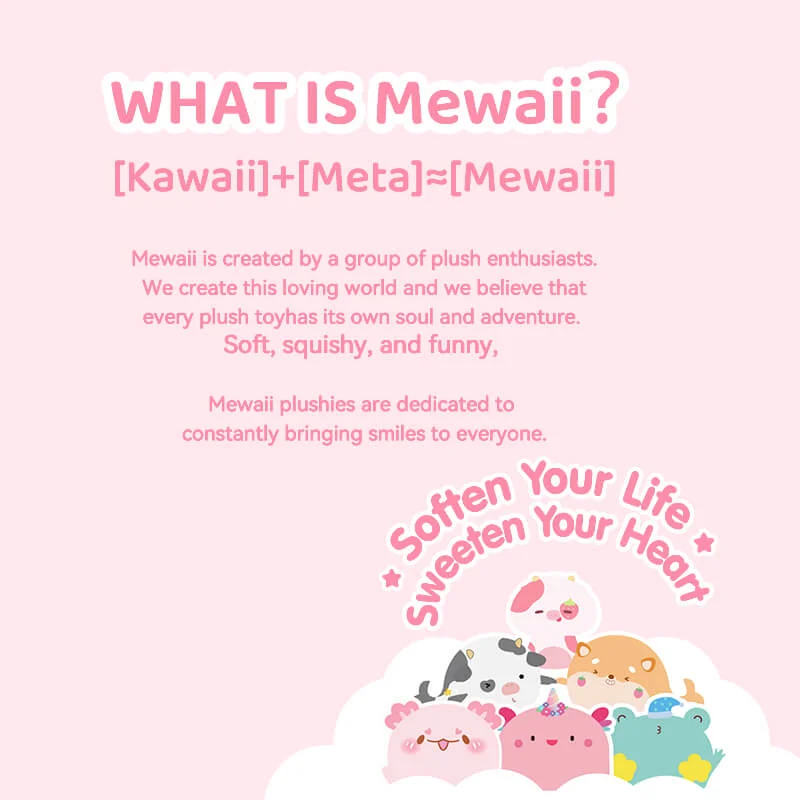 Mewaii™ Mushroom Family Kawaii Axolotl Stuffed Animal Plush Squishy Toy