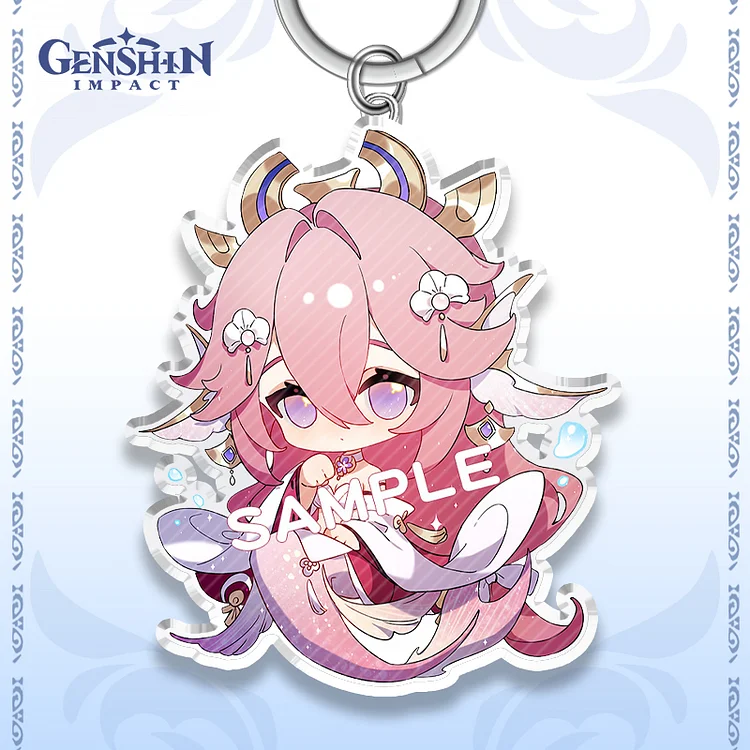 Genshin Impact Yae Miko Keychain Acrylic Backpack Pendant-Genshin ...