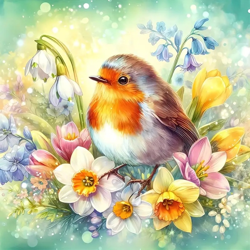 DIY Painting By Numbers | Robin - 40cm*40cm