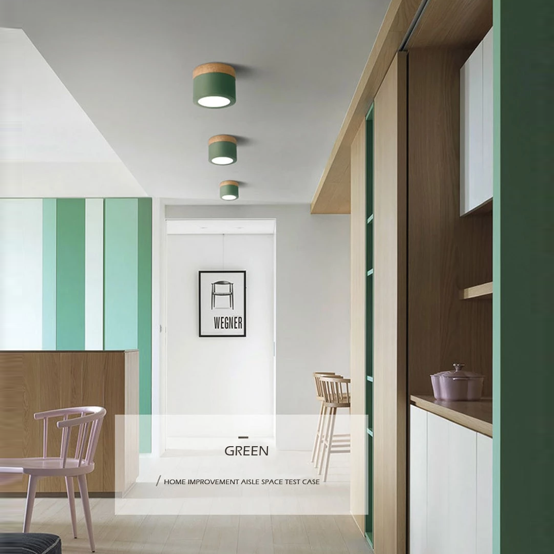 Wood Ceiling Lamp 5w Led Downlight Wooden Light Downlights Lamps ...