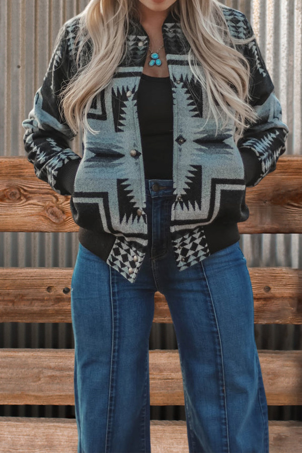 Vintage Western Aztec Print Jacket