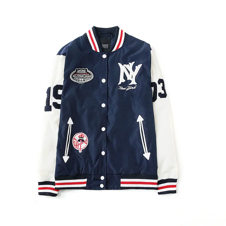 Yankees Letter Jacket Cotton-Padded Jacket Spring and Autumn Men's and ...