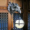 Gothic Marshgate Castle Dragon Sculptural Electric Wall Sconce