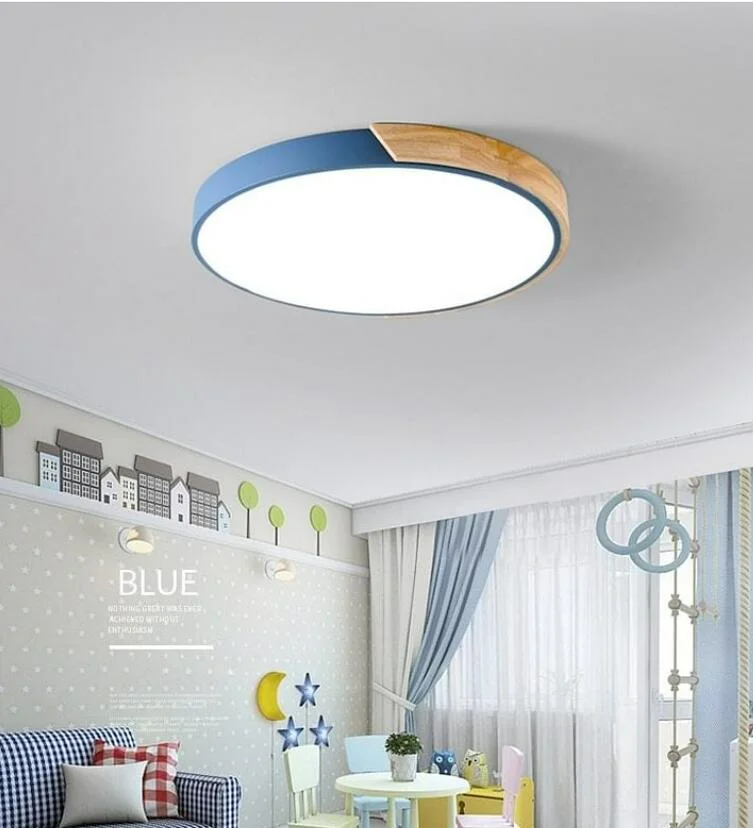 Nordic Oak App Dimmable Led Ceiling Lights Living Room Round Multicolor ...