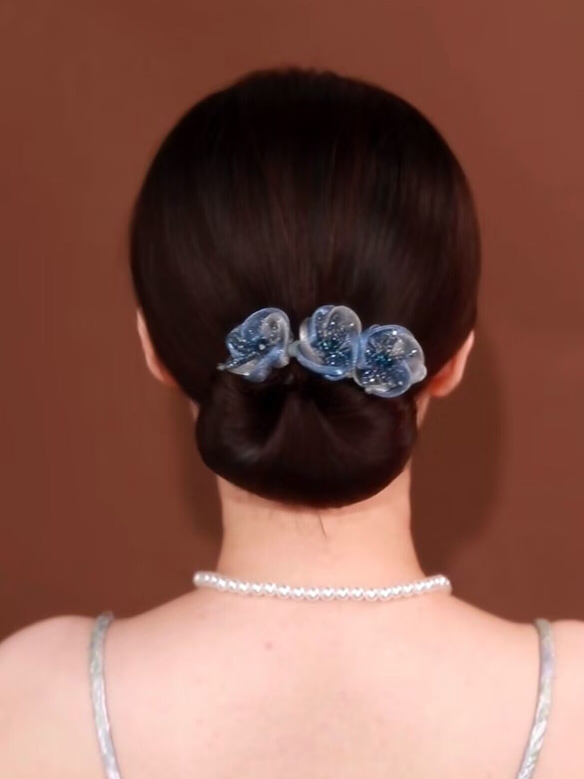 Blue Flowers Hair Disk KERENTILA