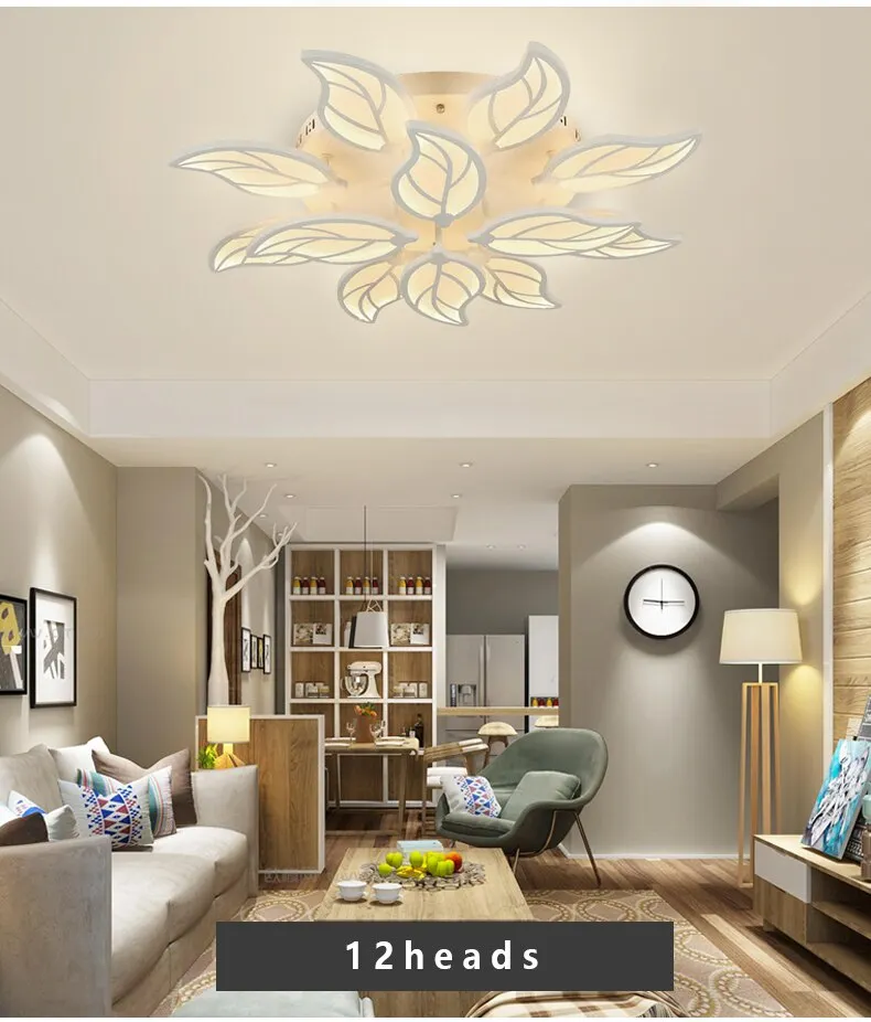 New Style Led Ceiling Light Leaf-shape For Living Room Study Room ...
