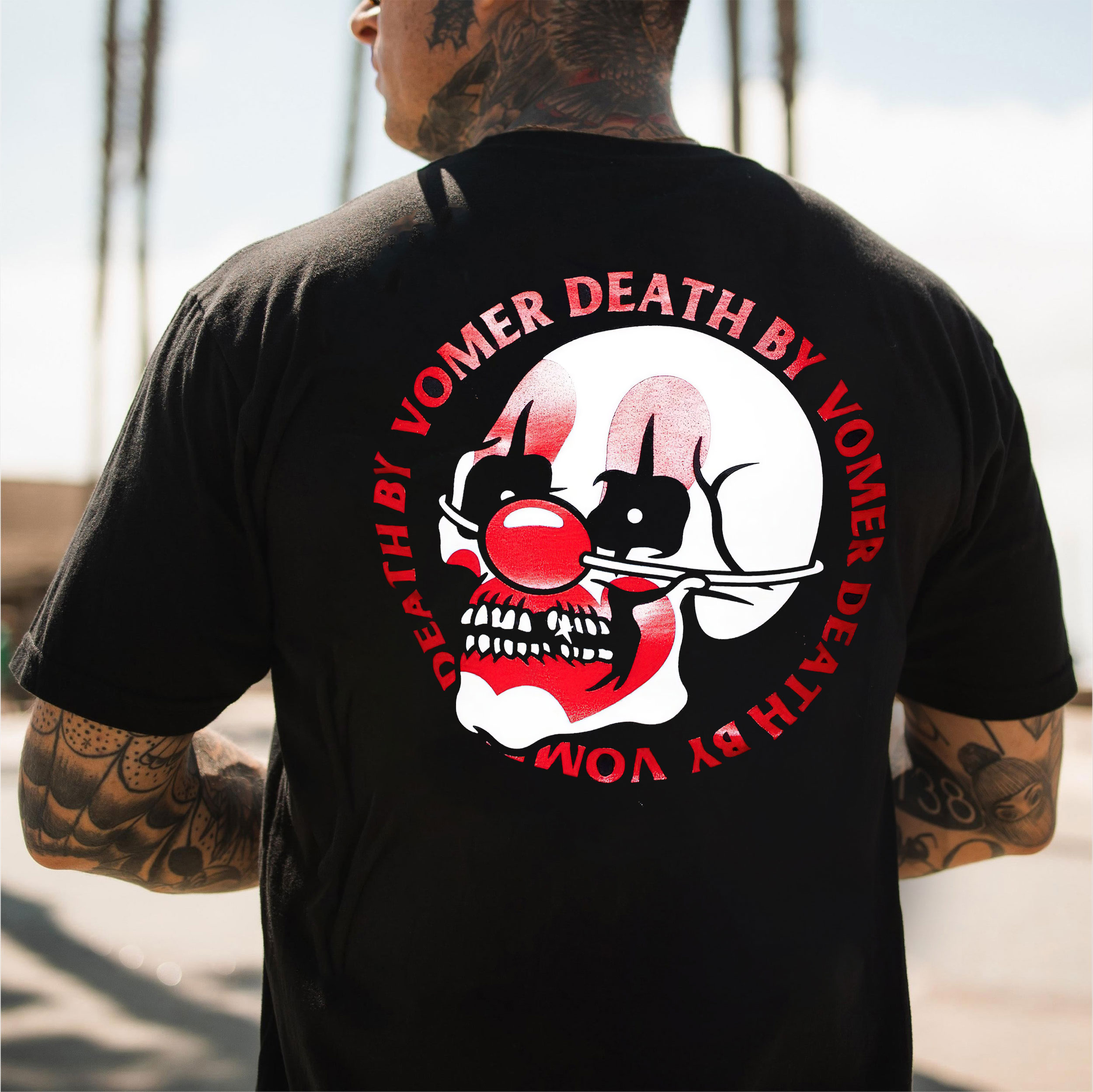 DEATH BY VOMER Lovely Skull Graphic Black Print T-Shirt