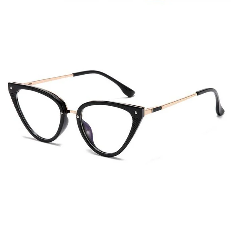 Vintage Women's Eyeglass Cat Eye Triangle Glasses Crystal Eyeglasse ...