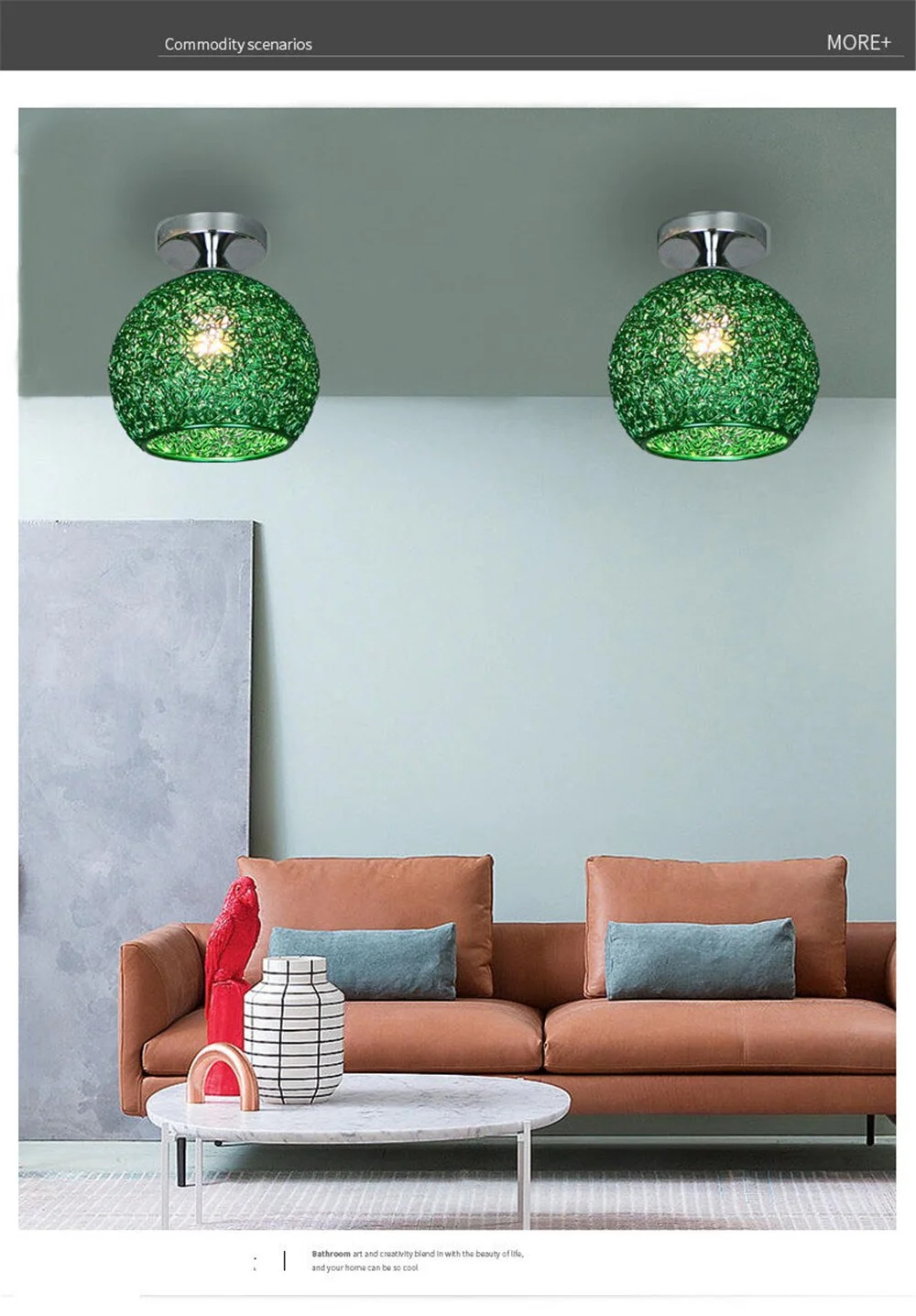 Modern LED Colorful Ceiling Light Aluminum E26/27 Kitchen Bedroom Porch ...