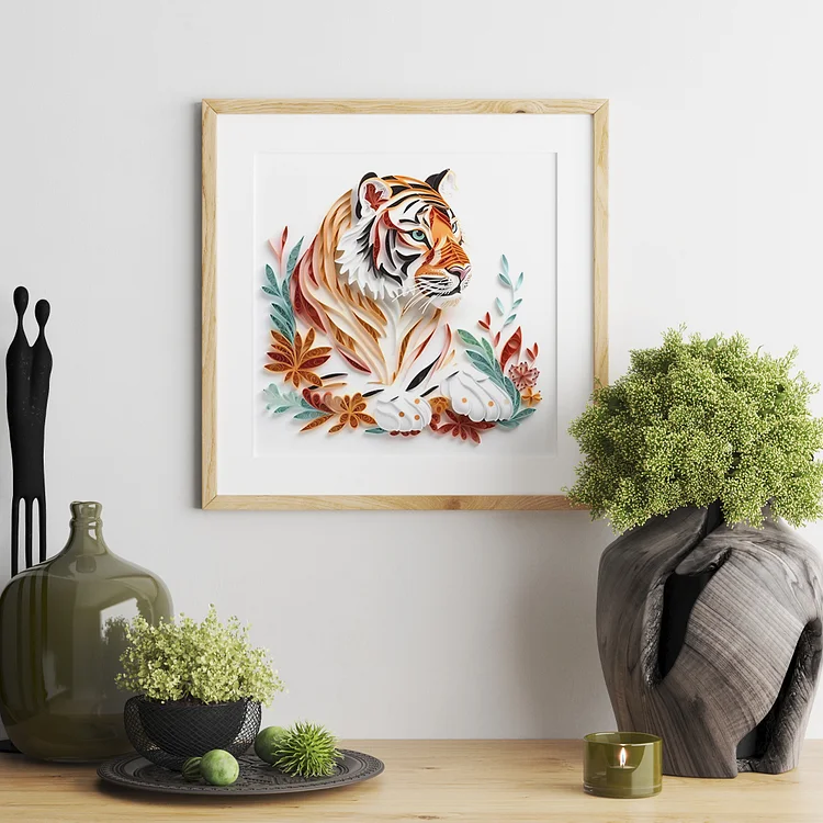 Paper Filigree painting Kit - Northeast Tiger