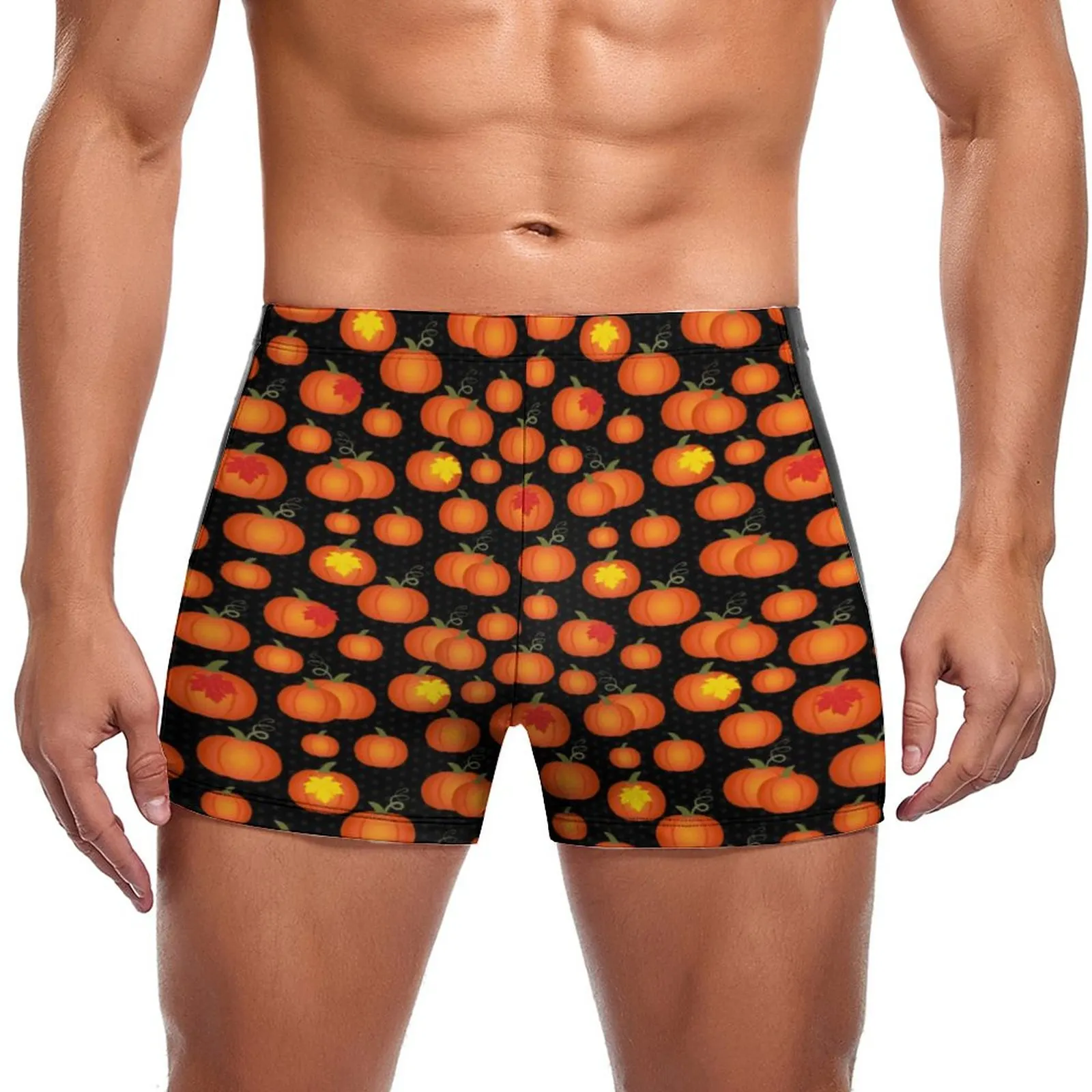 Pumpkin Patch Mens Quick Dry Swim Trunks Square Leg Lightweight Beach ...