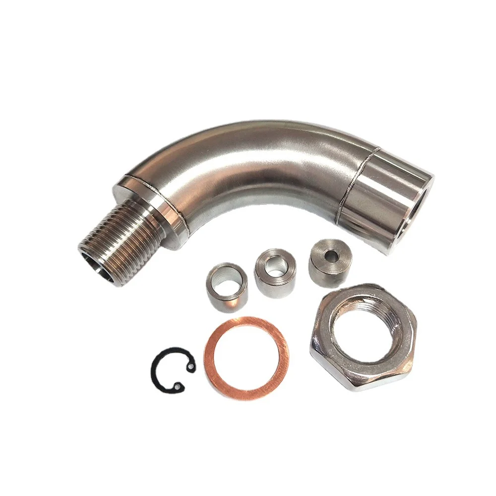 Garlaven OBD2 Vihicle J Style M18X1.5 O2 Oxygen Sensor Angled Extender ...