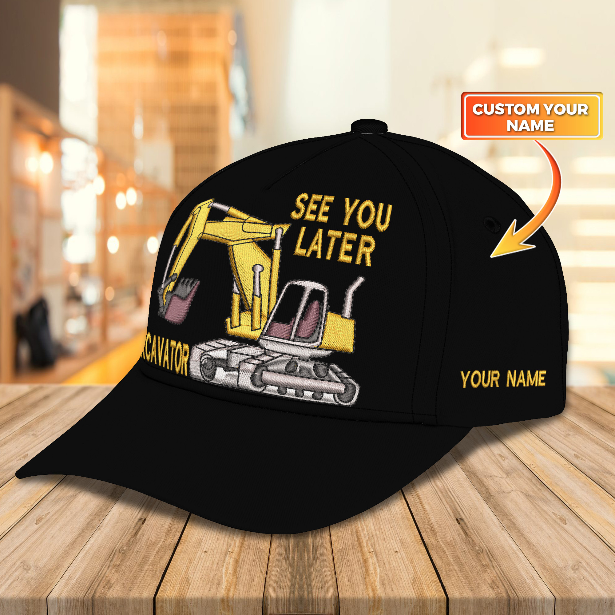 See You Later Excavator Customized Embroidery Cap For Excavator ...