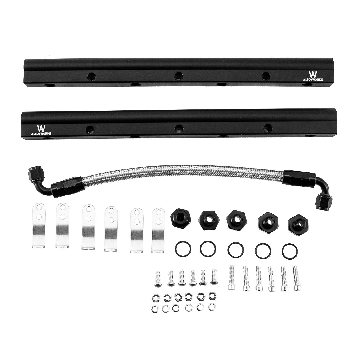 Alloyworks Billet Fuel Rail Kit Fits LS LS1,LS2 LS3 LS6 Intake Manifold ...