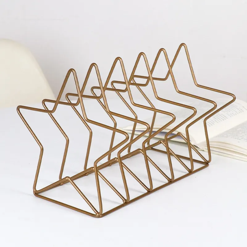Nigikala Simple And Creative Geometry Iron Metal Bookstand Document ...