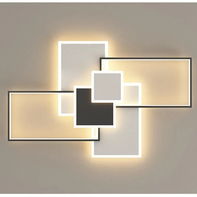 Rectangular Living Room Ceiling Lamp Nordic Simple Personality Bedroom ...