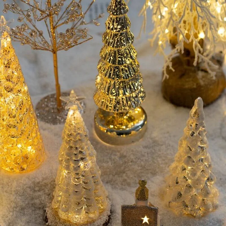 Christmas Tree Glass Decoration Night Light