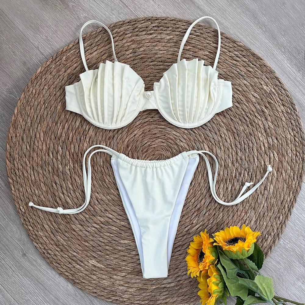 Billionm Shell Micro Bikini 2024 Women Swimsuit Female Swimwear Thong ...