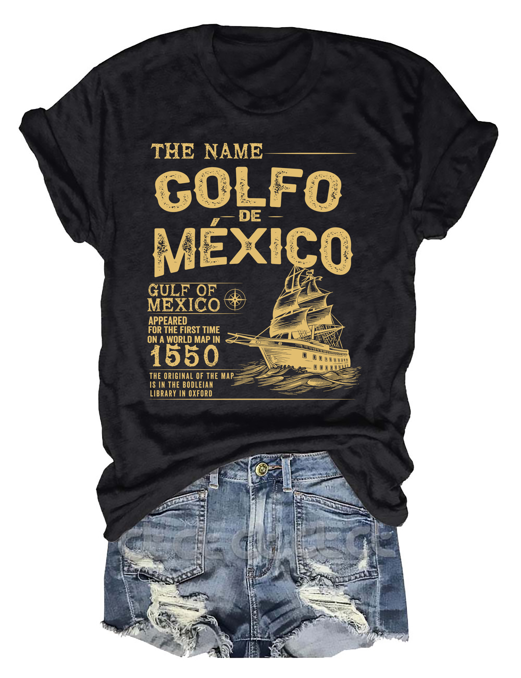 Gulf Of Mexico Name Origin 1550 T-Shirt