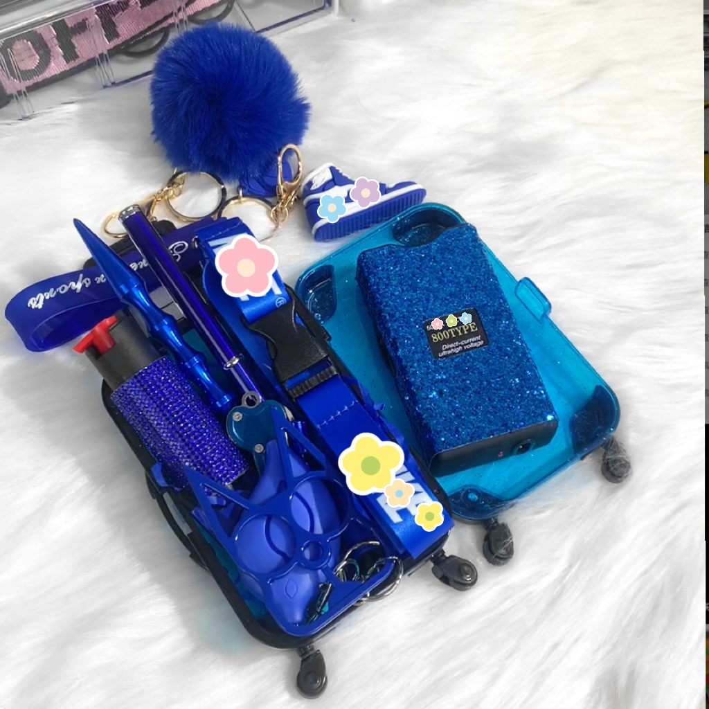 GLITTER SHINY 21-in-1 Mini Suitcase self defense keychain with limited ...