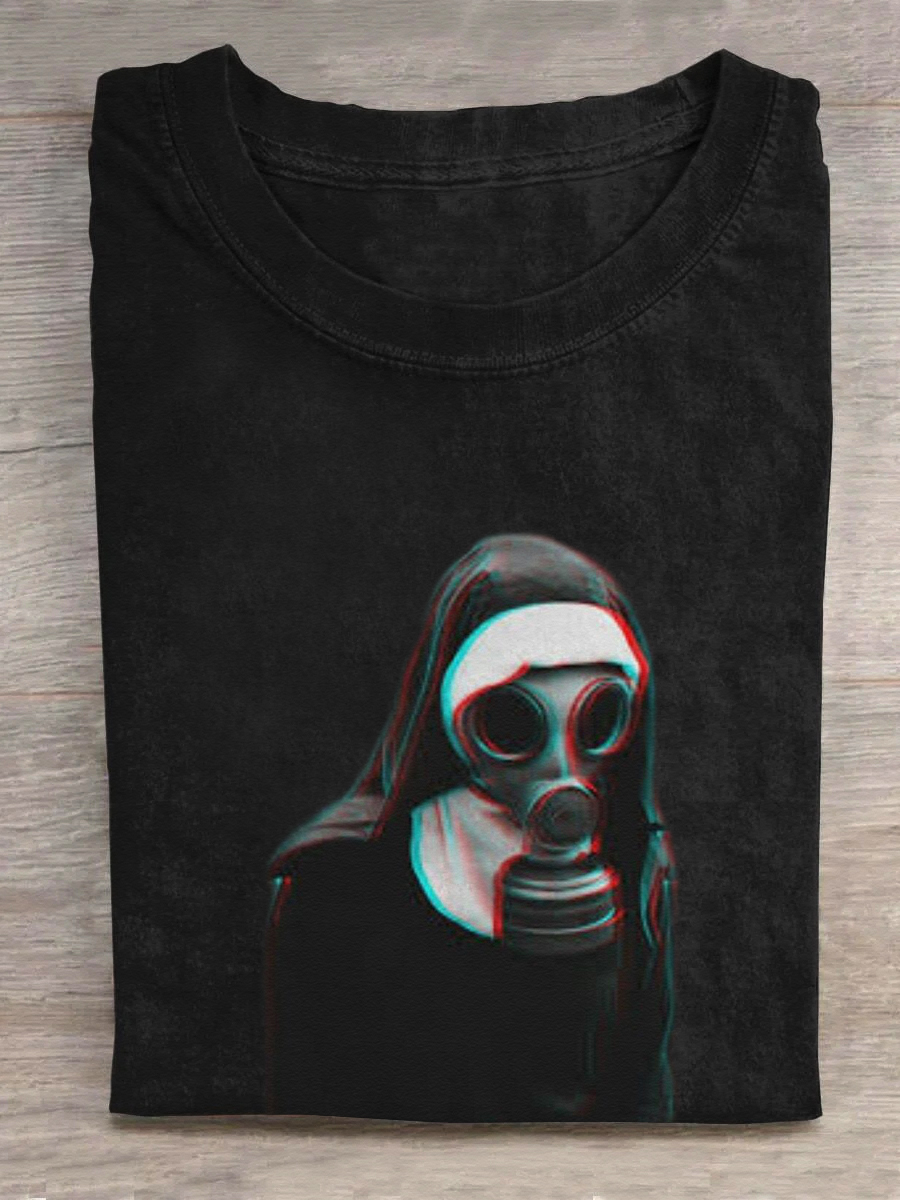 The Nun Wearing Gas Mask-1 T-shirt