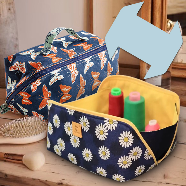 DIY Zipper Multifunctional Cosmetic Bag/Coin Bag - Tutorial included