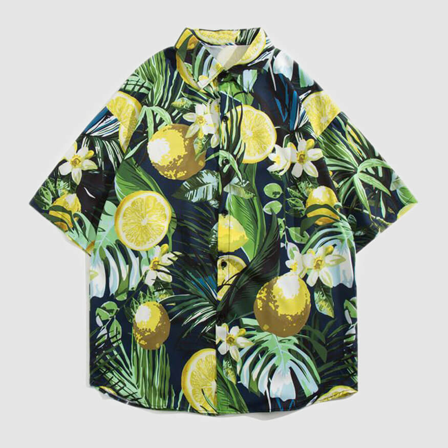 Vintage Lemon Print Shirt