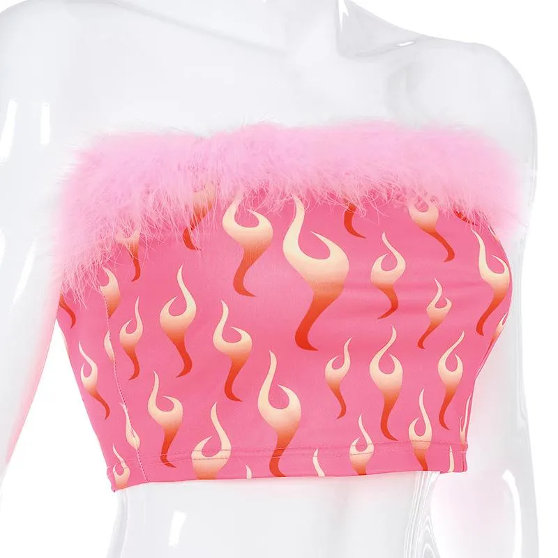 FLAME COLORFUL TUBE TOP