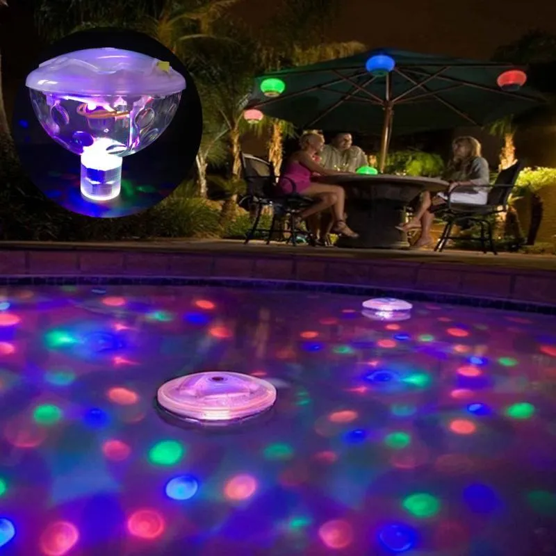 Stunning Floating Underwater LED Disco Light Glow Show Swimming Pool ...