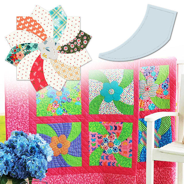 Twisted Pinwheel Template