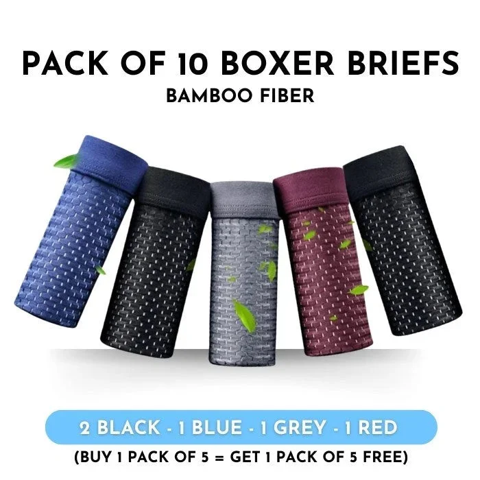 BoxHero – Pack Of 10 Bamboo Fiber Boxer Briefs