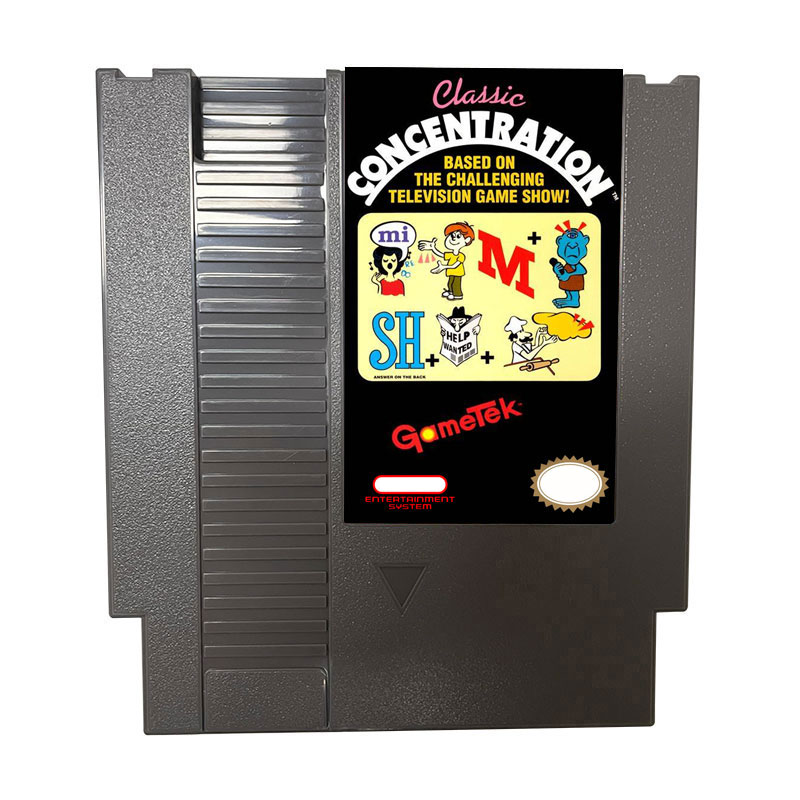 8 Bit NES Game Card - Classic Concentration - NES Games Cartridge - For ...