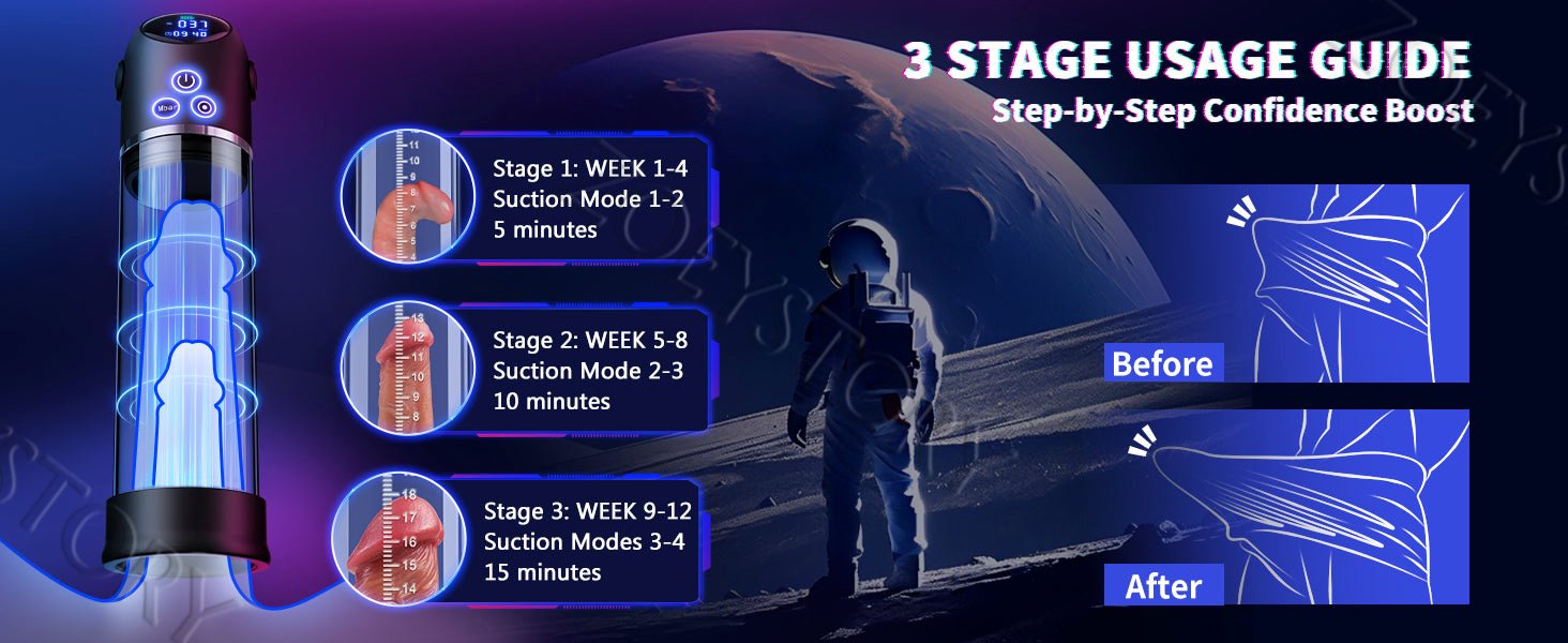Penis Pump Enlargement 丨 4-Stage Pressure Chamber (Safe)