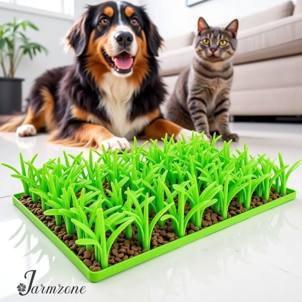 Pet cat and dog food mat, grass foraging mat with suction cup, non-slip ...