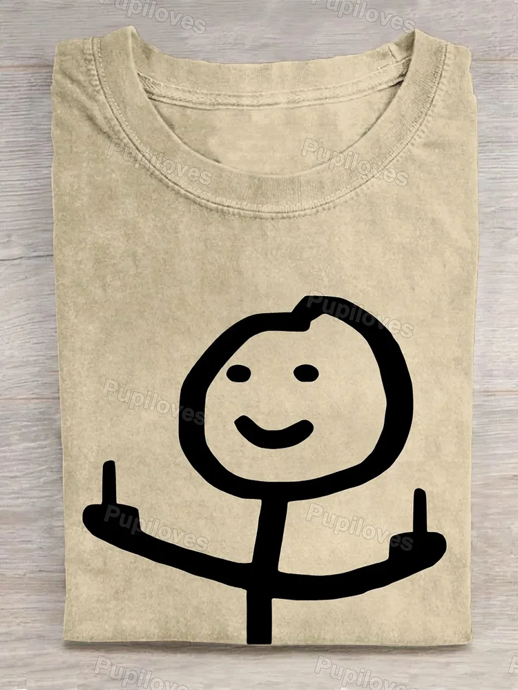 Stickman Giving Middle Finger T-shirt