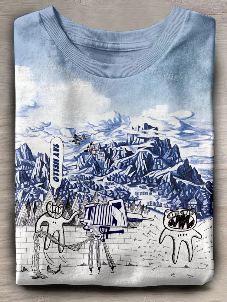 Radiohead Band Cartoon Art Print T-shirt