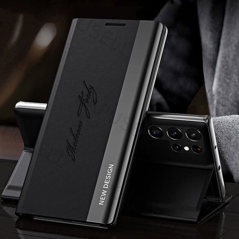 Galaxy A2 Series Leather Side Window Flip Case