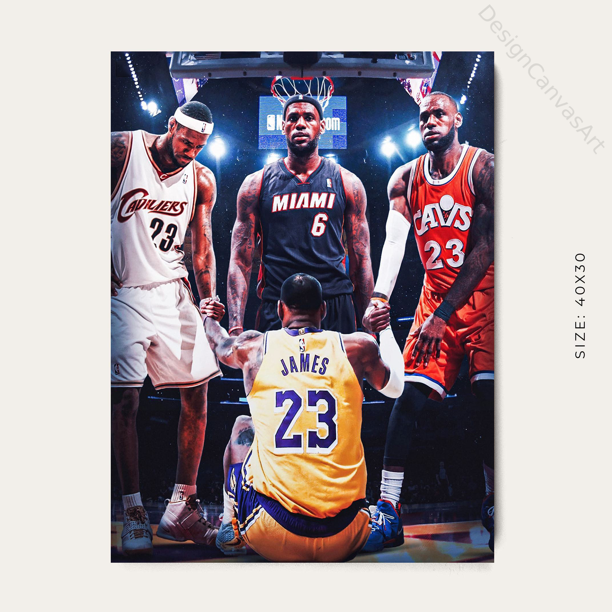 LeBron James Evolution Canvas | King James Legacy Art