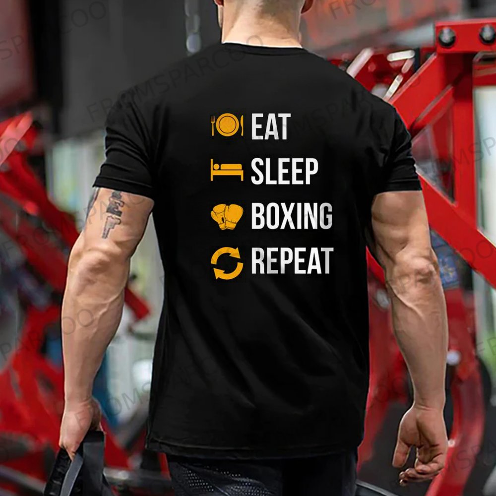 FROMSPARCOO Eat Sleep Boxing Men's T-Shirt