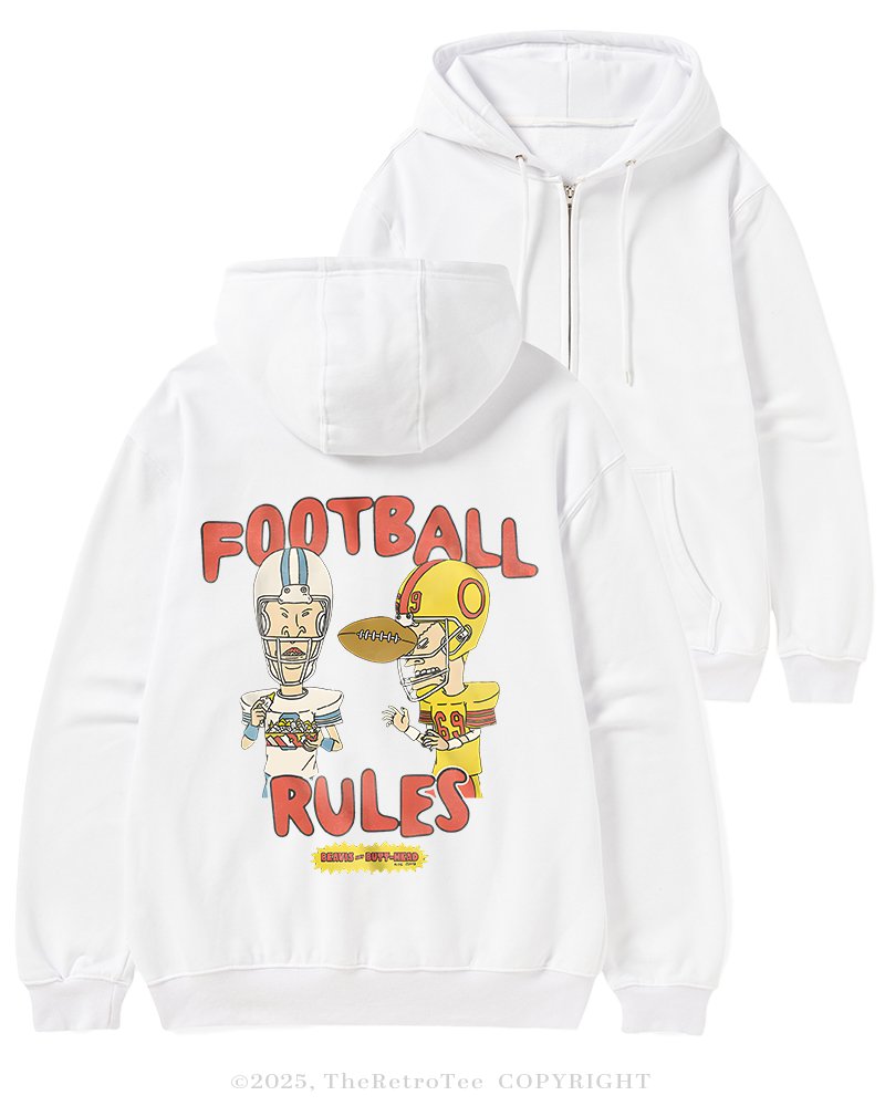 Football Rules Beavis And Butt-Head Zipper Hoodie
