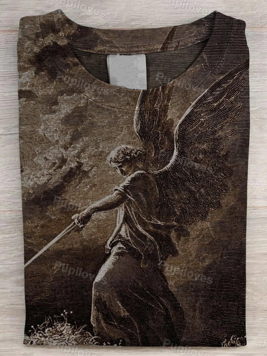 Sword-wielding Angel Art Print T-shirt