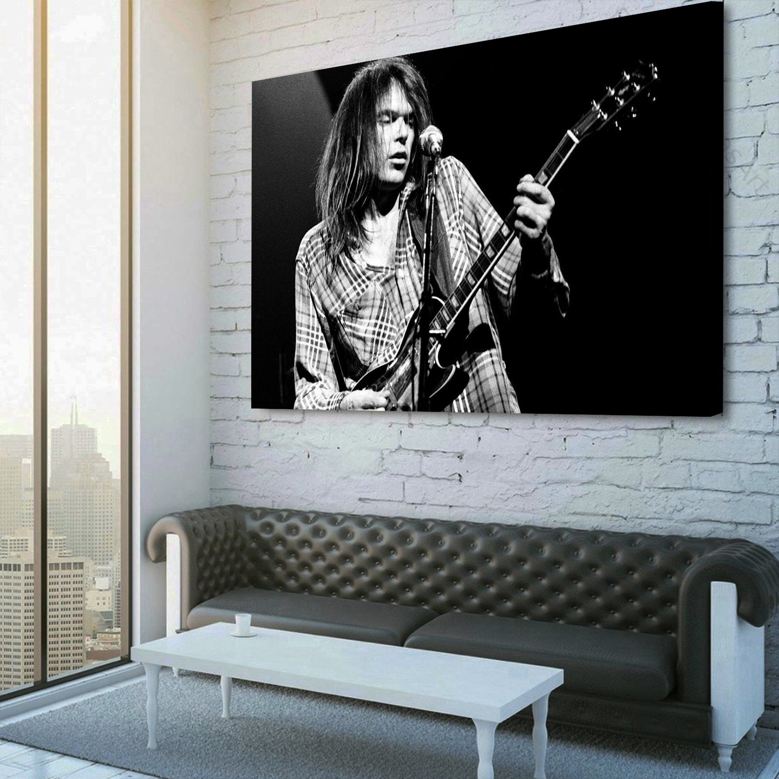 Neil Young Live at London Hammersmith Theatre 1976 Canvas Wall Art