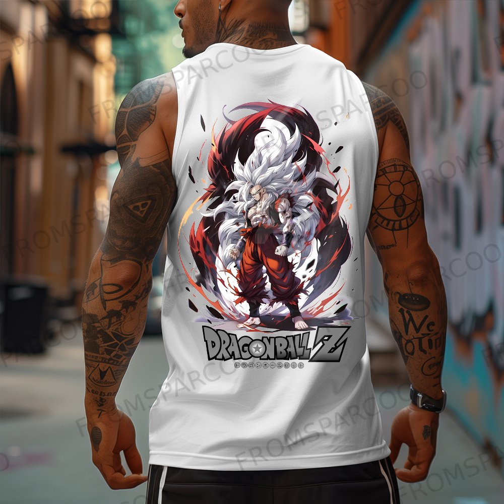 FROMSPARCOO Unisex Oversized Anime DB Goku Tank Top