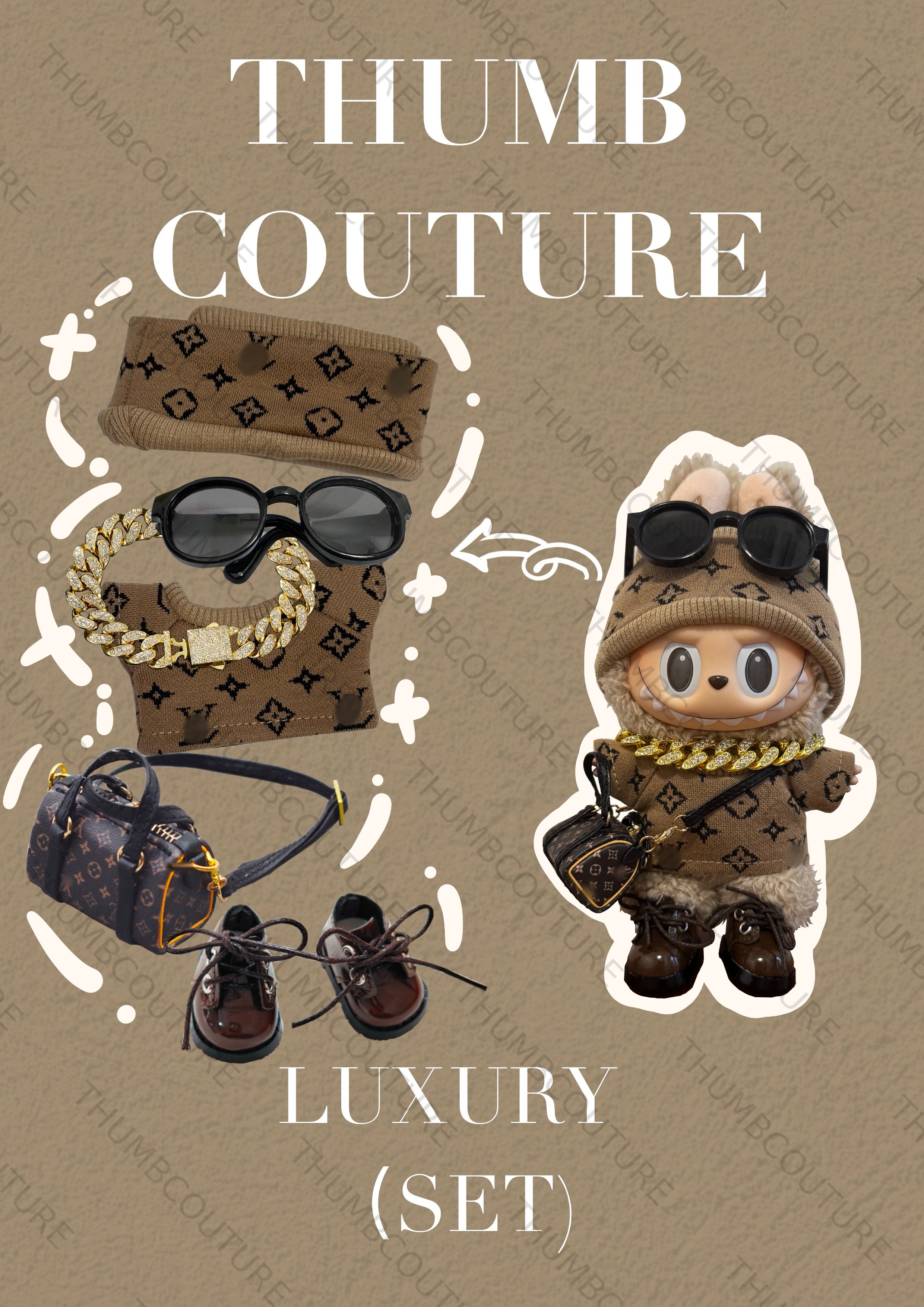 L-shaped set (brown)