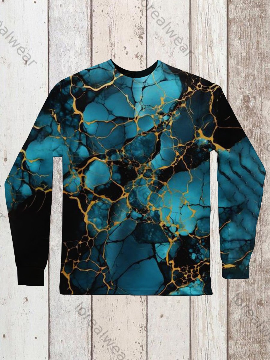Unisex Flow Art Print Long Sleeve T-Shirt