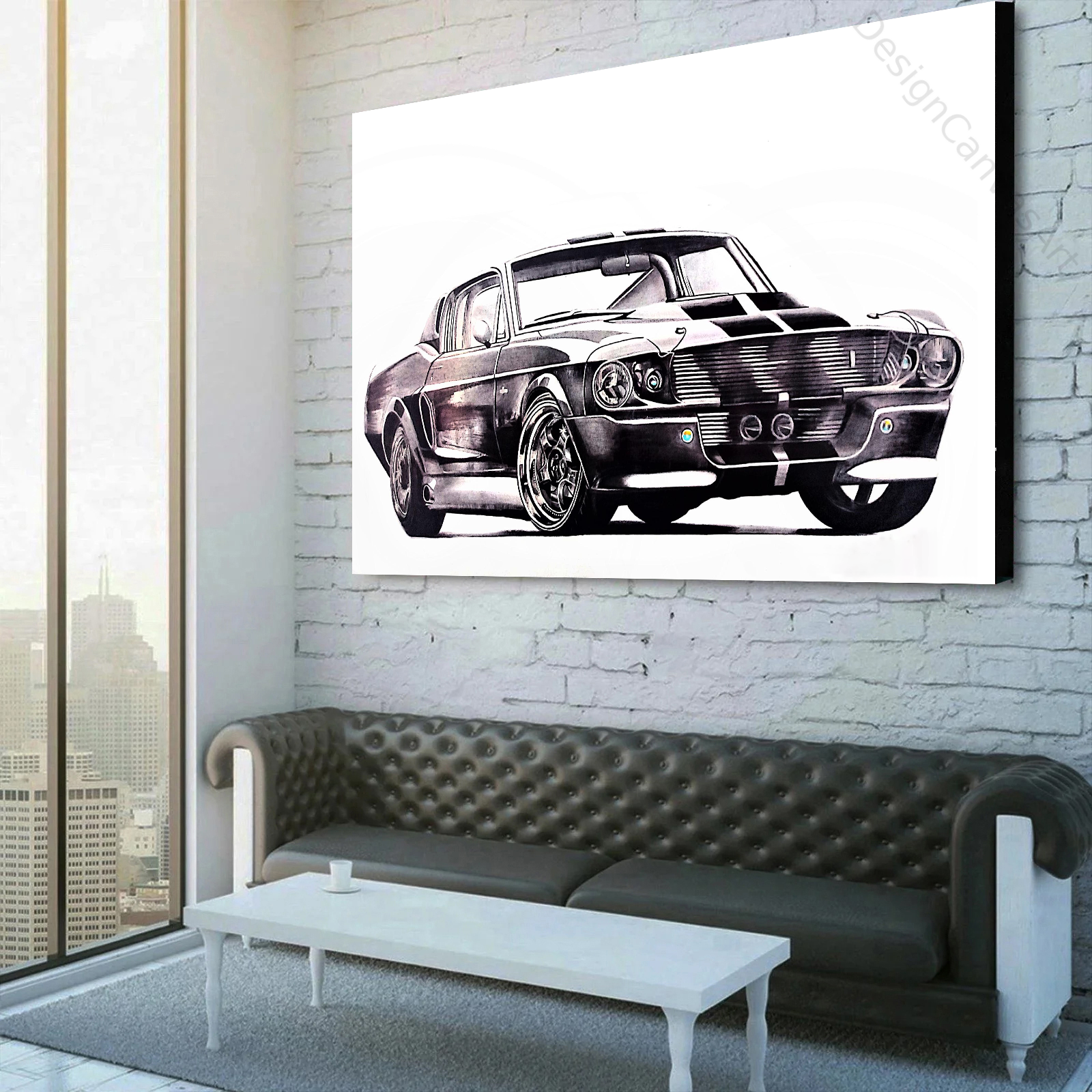Mustang Eleanor Canvas | 1967 Shelby GT500 Sketch