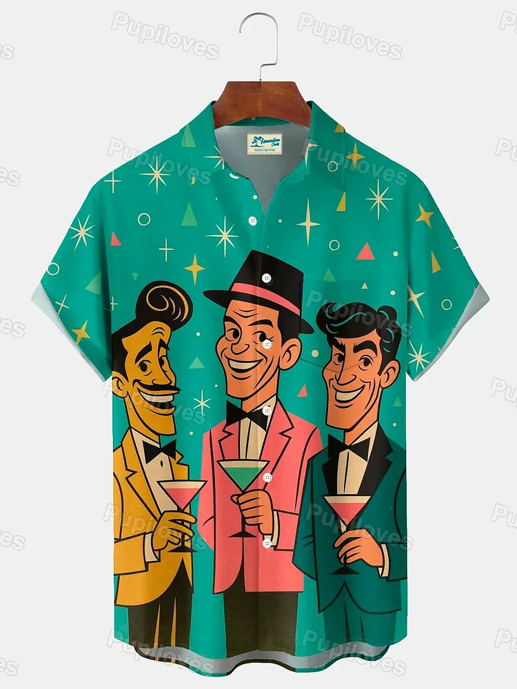 Rat Pack Music Cartoon Band Art Print Shirt