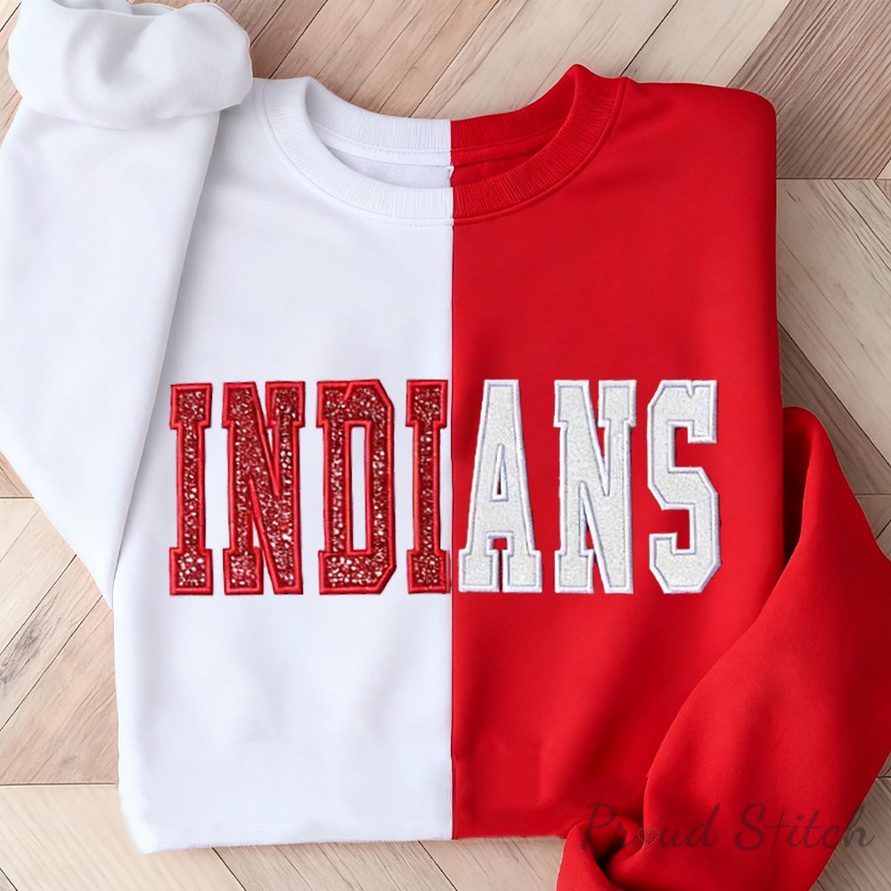 Personalized Two-Tone Game Day Crewneck Split Color Sport Mama ...